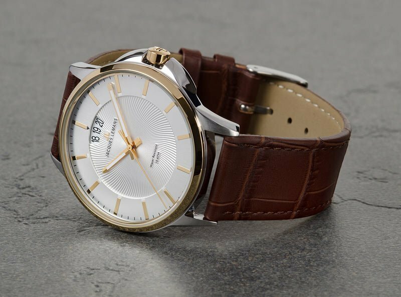 Наручные часы JACQUES LEMANS, коричневый, серебряный, золотой — фото 1