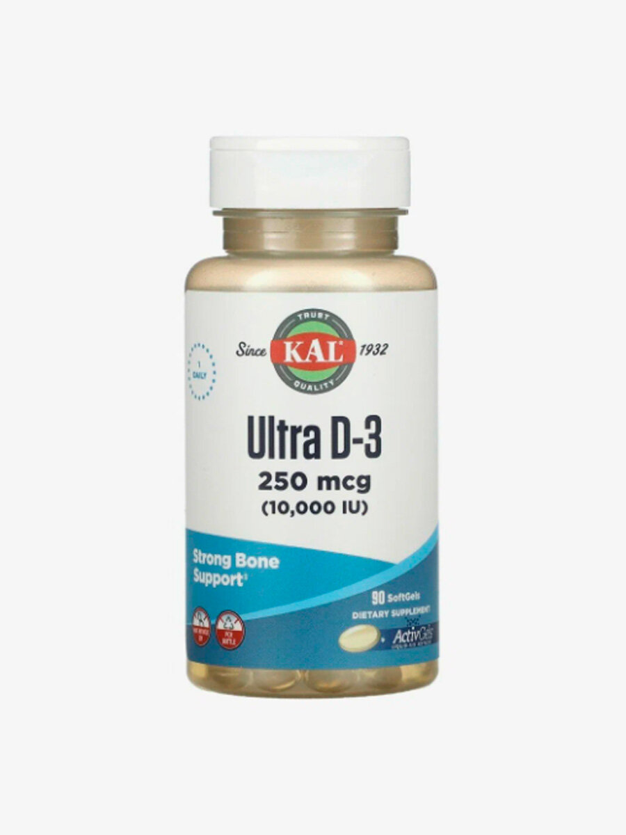 Kal Ultra D-3 10000 IU ActivGels 90ct 250mcg