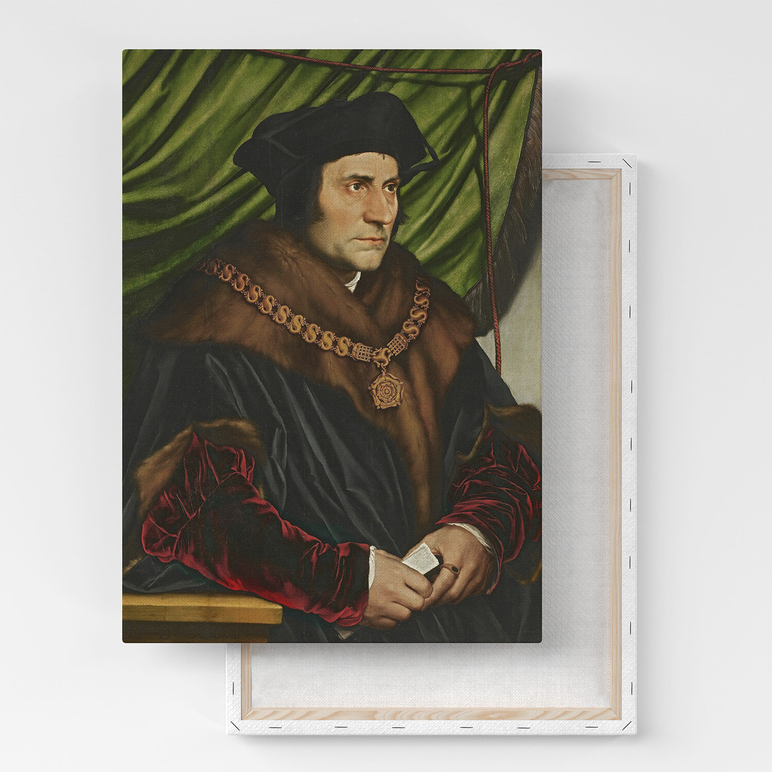 Картина на холсте, репродукция / Ганс Гольбейн - Sir Thomas More / Размер 80 x 106 см