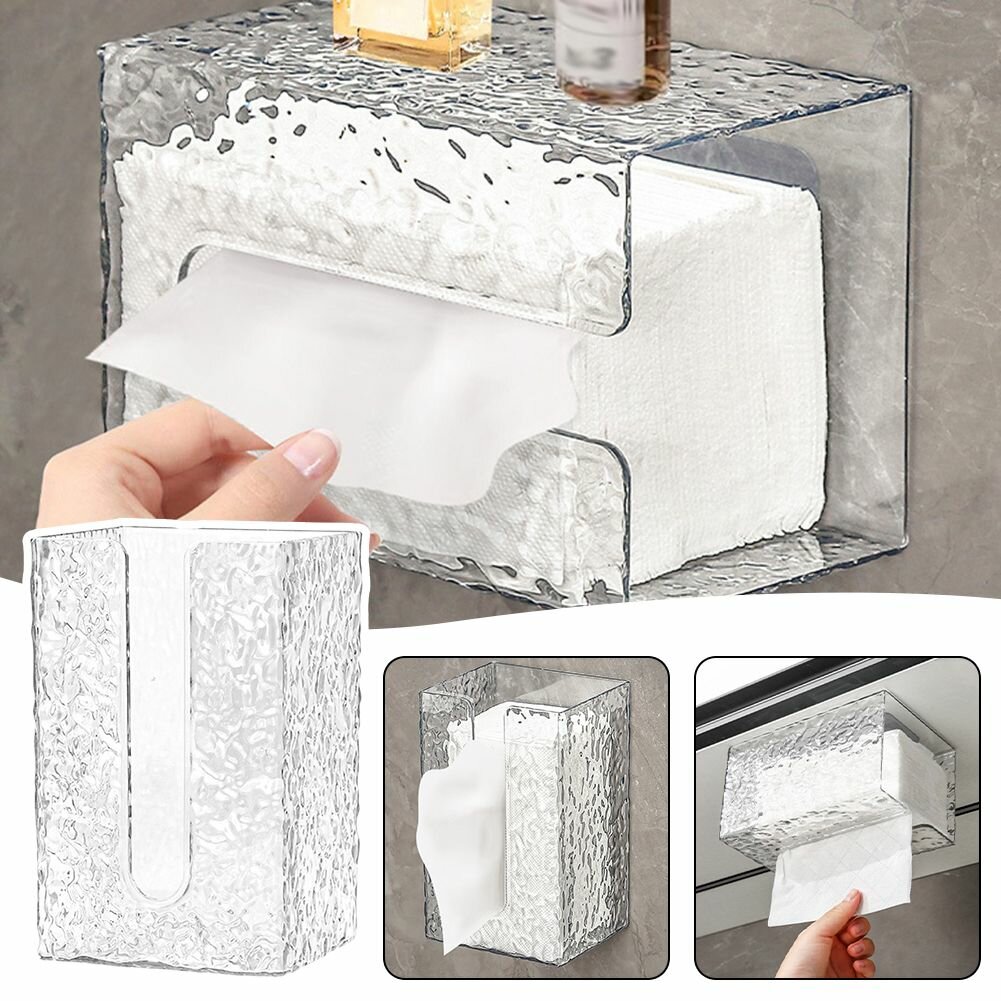 Коробка для туалетной бумаги, настенный, прозрачный, ПЭТ, 1 шт