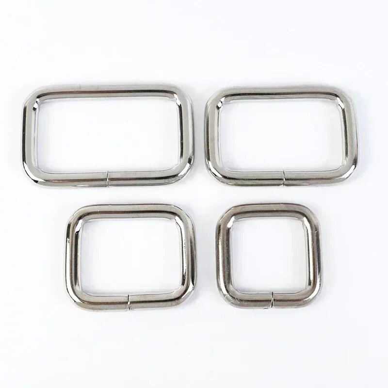 10 шт. прямоугольные металлические пряжки Meetee, ленточный ремень, кожаное кольцо, пряжка, застежка для сумочки, ремешок, регулятор, сделай сам, фурнитура, аксессуары