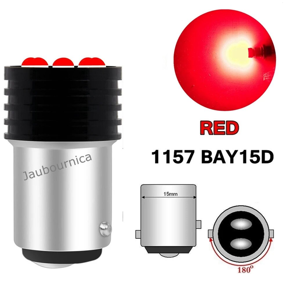 1 шт. 1156 P21W BA15S R5W R10W 1157 P21/5W BAY15D светодиодный ная лампа 1157 BAY15D Red