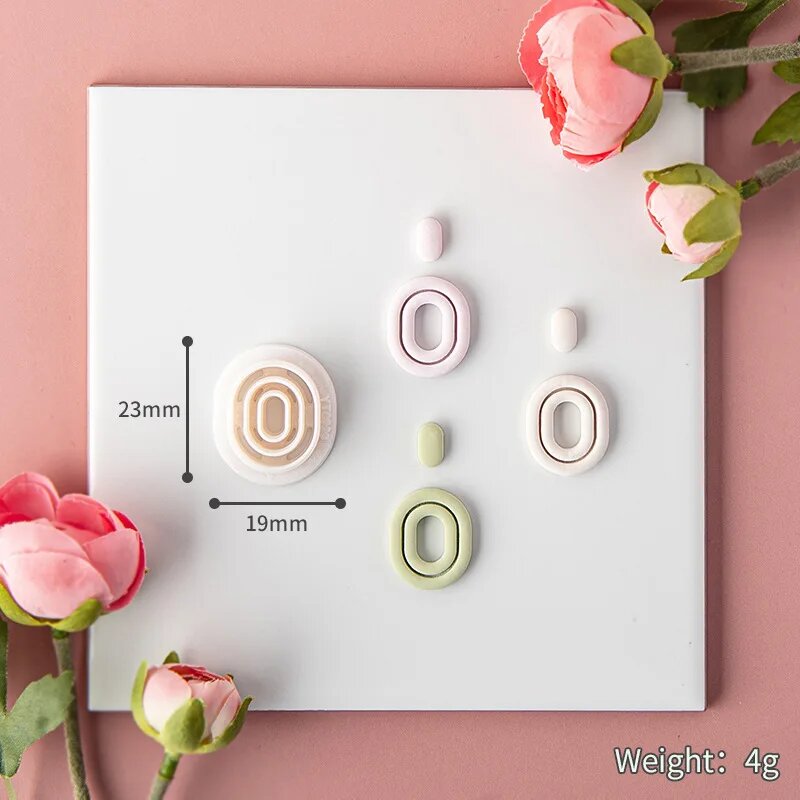 Глиняные формы для сережек PLA Белый, YT0099