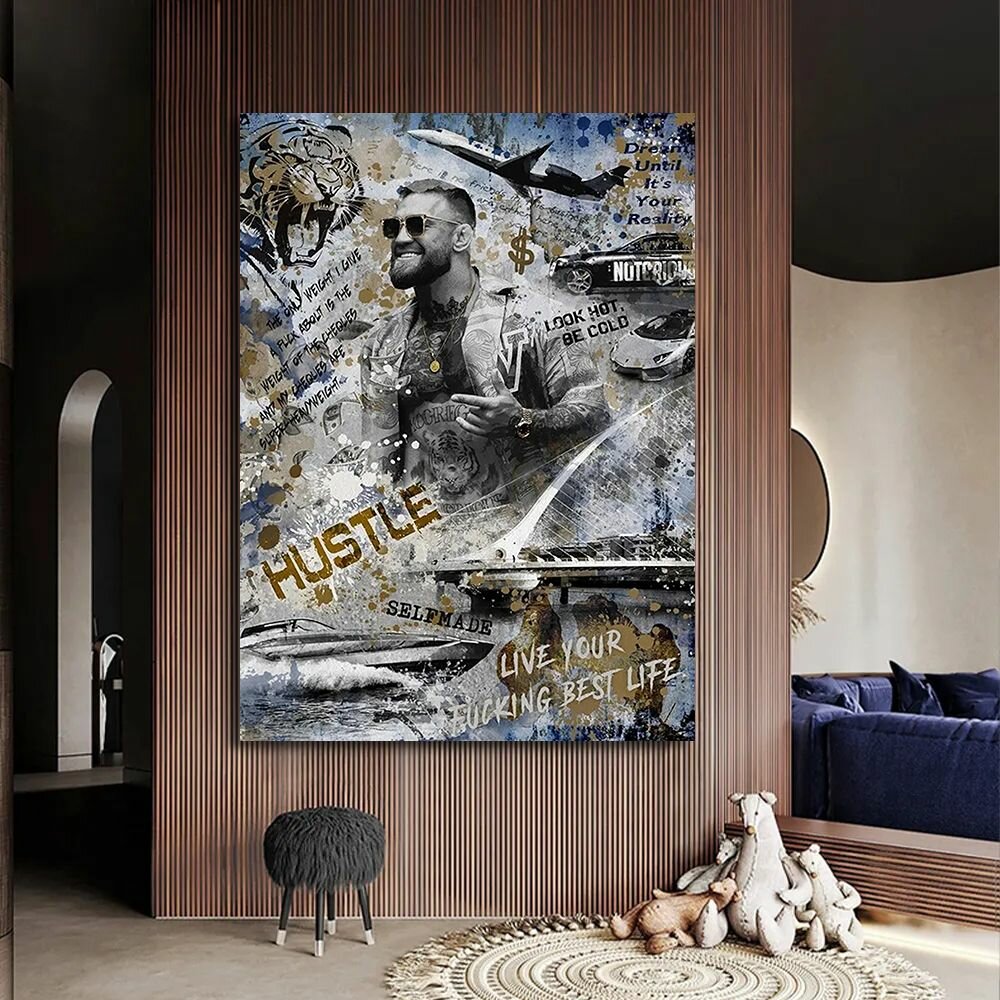 Конор макгрегор / Conor McGregor, деньги, картина на стену / в офис, 20х30 см.