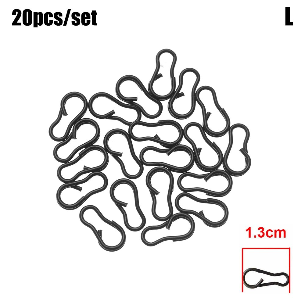 Gootrades Стальные карповые защелки черные 20 шт L