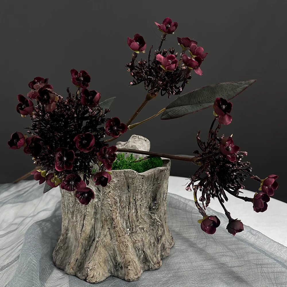 Искусственные цветы SunMade звездные кружева Бордовый, Wine Red