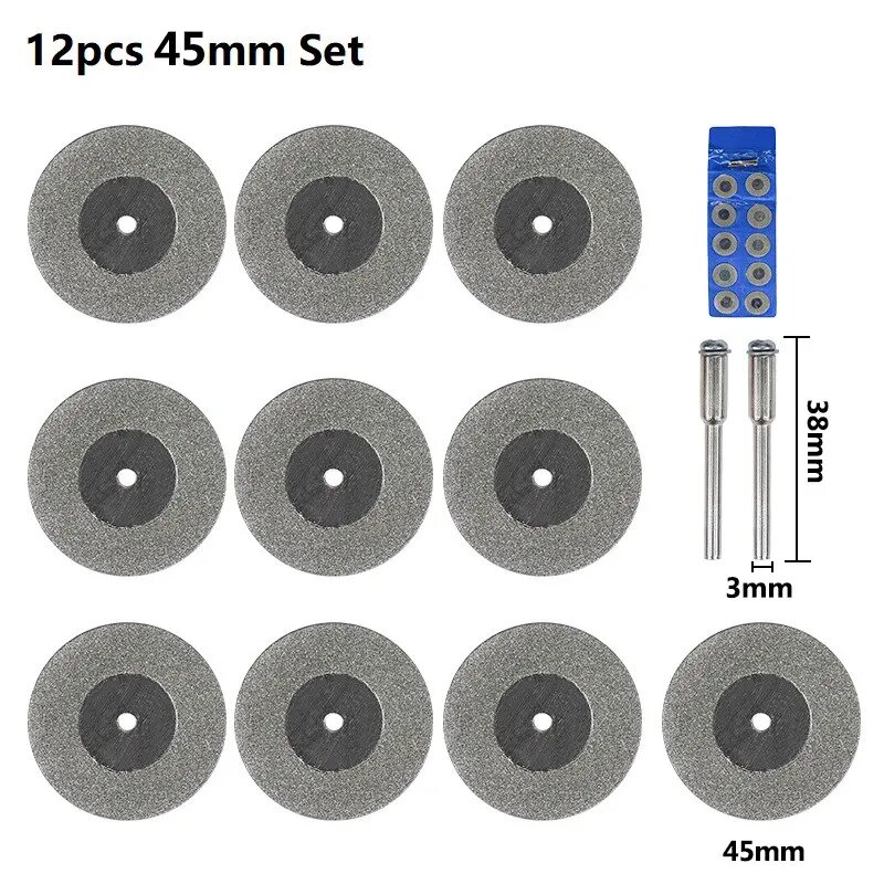 XCAN 10 шт. 16-60 мм алмазная пила мини алмазный шлифовальный круг циркулярная пила для вращающегося инструмента Dremel мини отрезной диск, Диски алмазные отрезные, Диски алмазные отрезные для гравера 45mm 12pcs