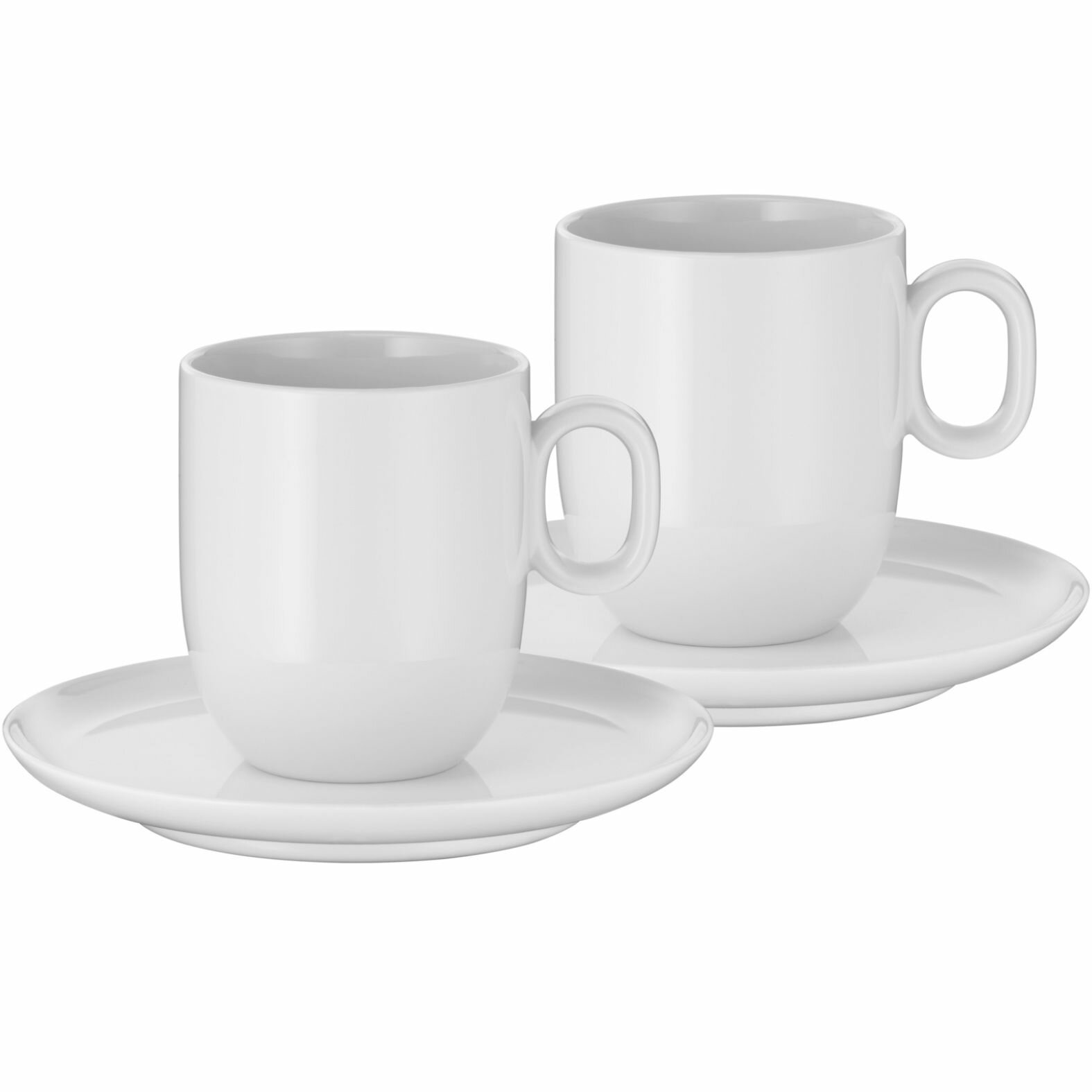 Набор для эспрессо WMF Barista Cafe Creme, 2 чашки, 2 блюдца, из фарфора, можно мыть в посудомоечной машине, Германия