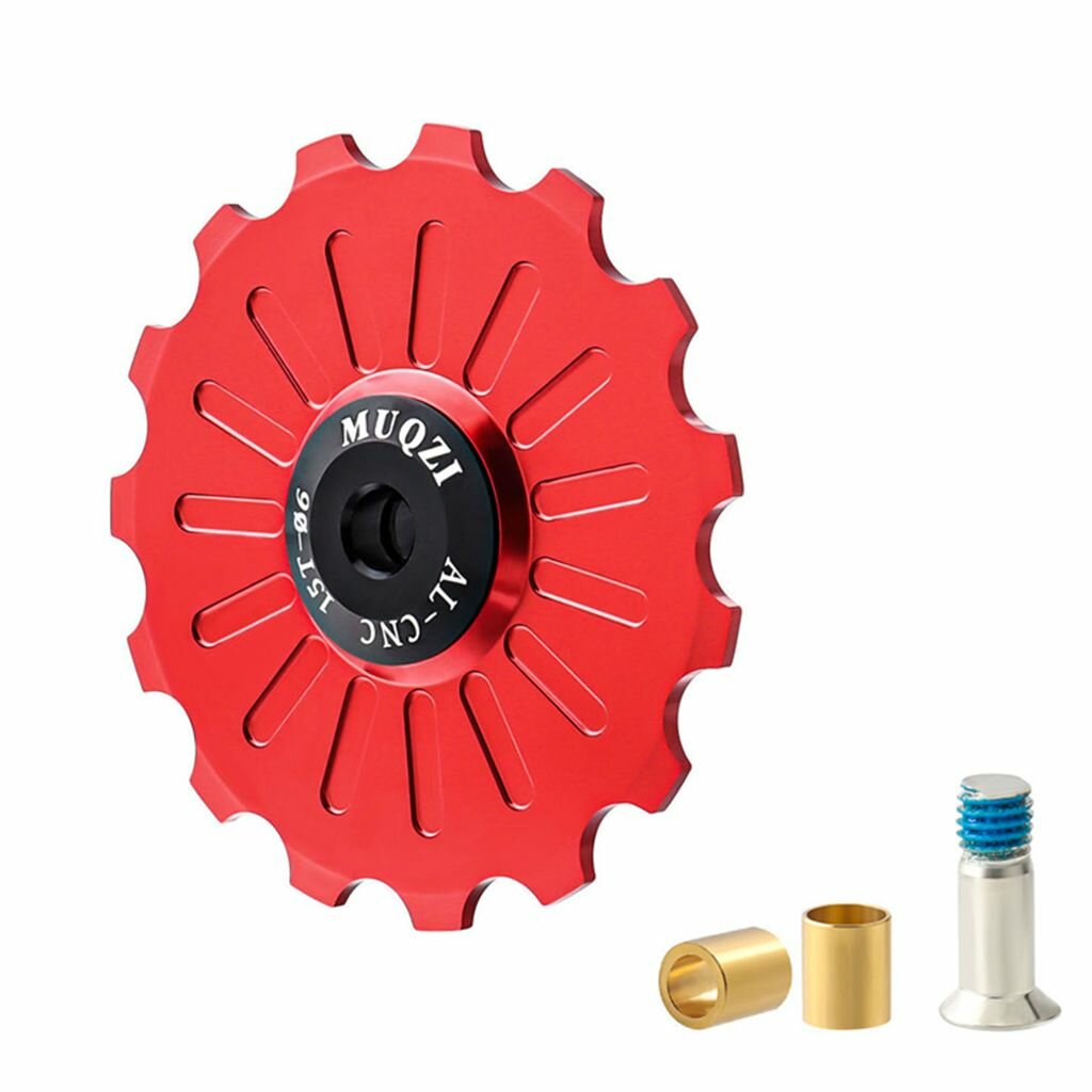 Запчасти для велосипедов, Велосипедный керамический подшипник заднего переключателя скоростей - красный - 15T, 1 комплект