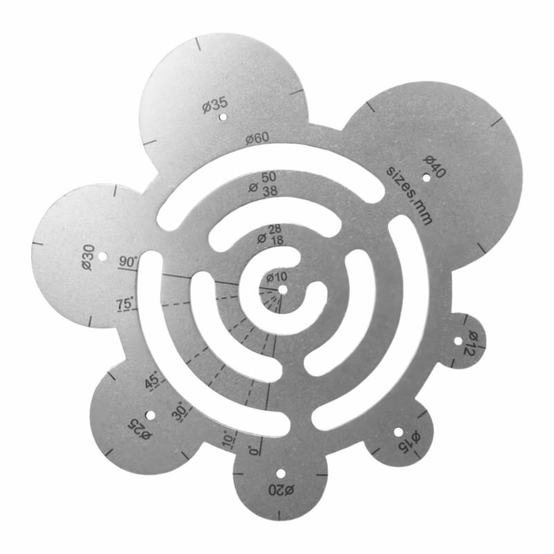 (1 шт.) Линейка угловая для резки кожи Модель B Круглая линейка из нержавеющей стали