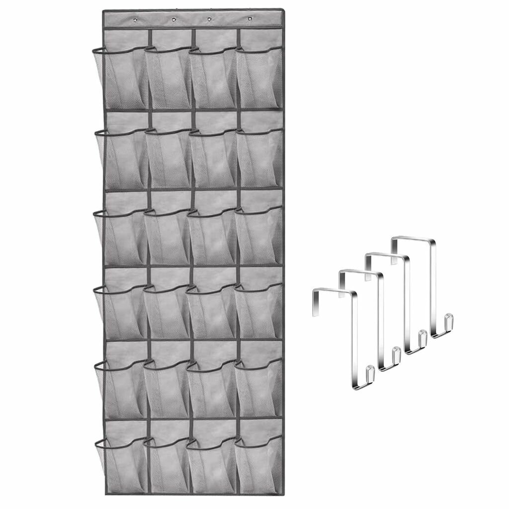 Дверной органайзер для обуви с 24 большими карманами, настенная сумка обуви, практичные принадлежности организации дома