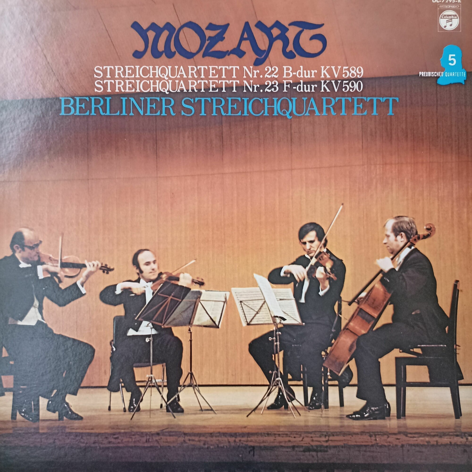 Виниловая пластинка Mozart / Berliner Streichquartett - Nr. 14 G-dur KV387 "Frhlingsquartett" / Nr.15 d-moll KV.421 (Япония) LР