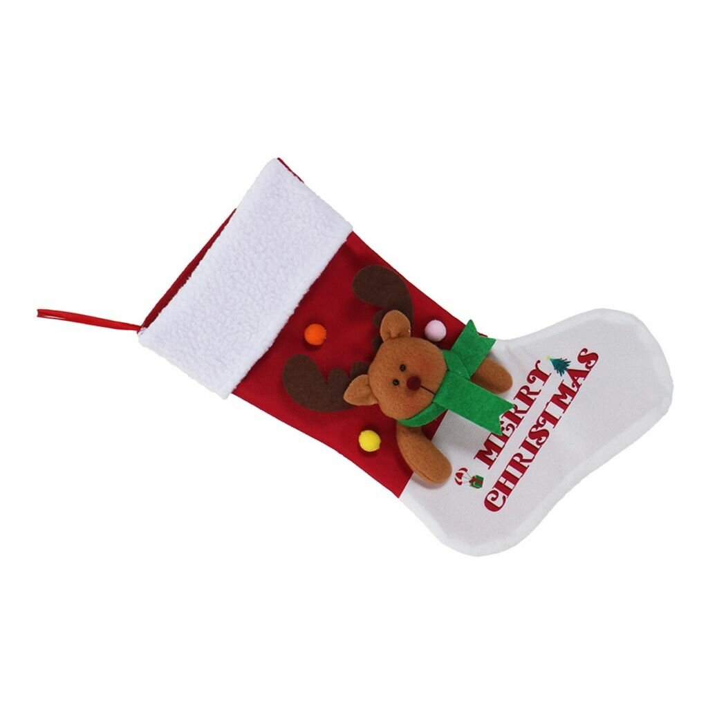 Рождественская елка украшена 3D стерео мультяшными рождественскими носками-оленями