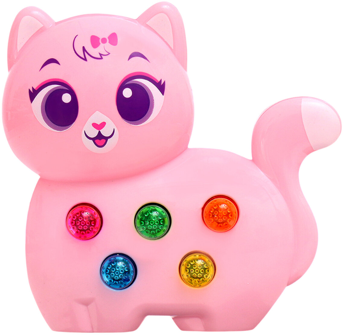 Музыкальная интерактивная игрушка "Милый дружок: Кошечка" со световыми и звуковыми эффектами, стихи, песенки, забавные фразы и звуки животных, цвет розовый
