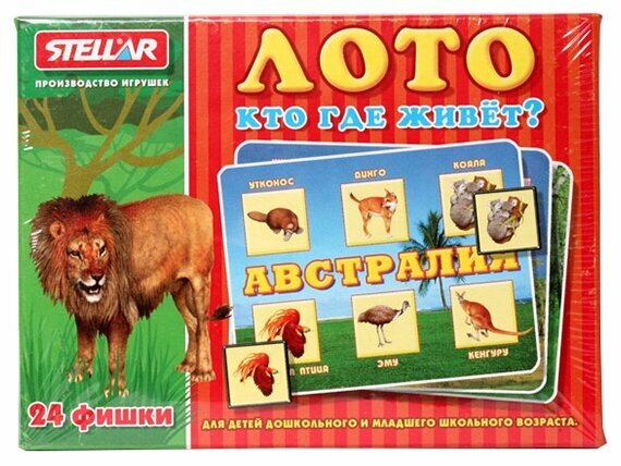 НастИгра Лото (24фиш) Кто где живет? 00907 (Стеллар) (53 100)