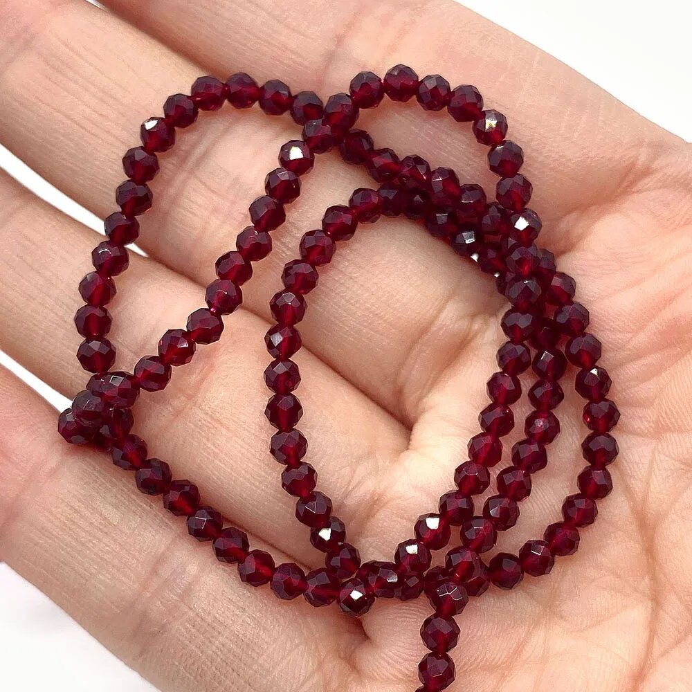 Темно-красные стеклянные бусины шпинель 2 мм 3 мм 3mm