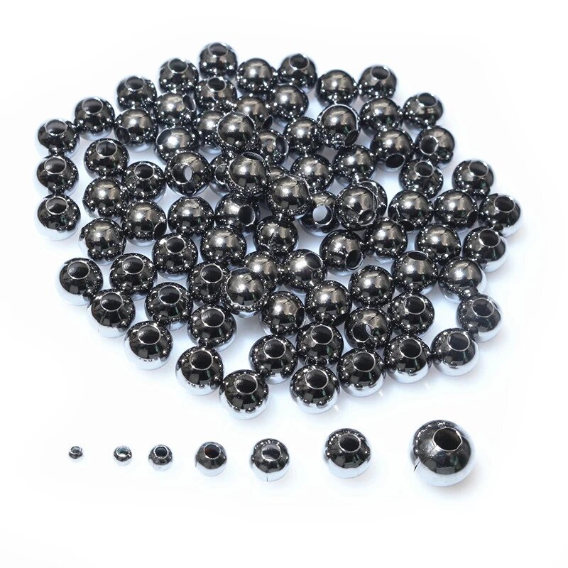 Металлические бусины-распорки Wadsfred Cabos 2-8 мм 4mm x 200pcs, Gun Black