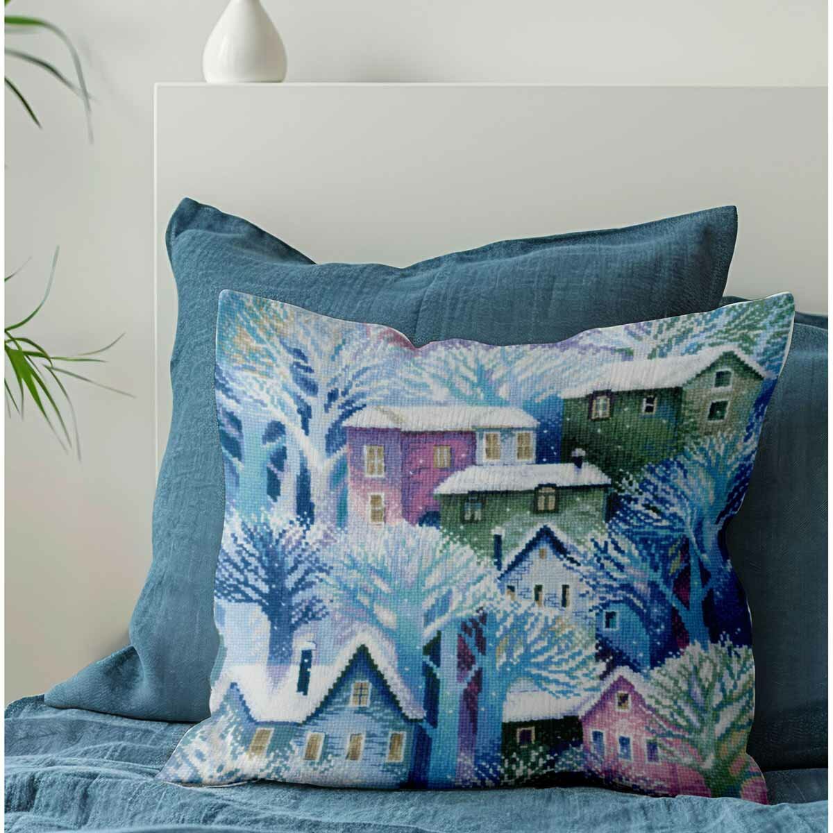 Набор для вышивания 'Панно/подушка 'Городок' 40*40 см, Риолис, 2247