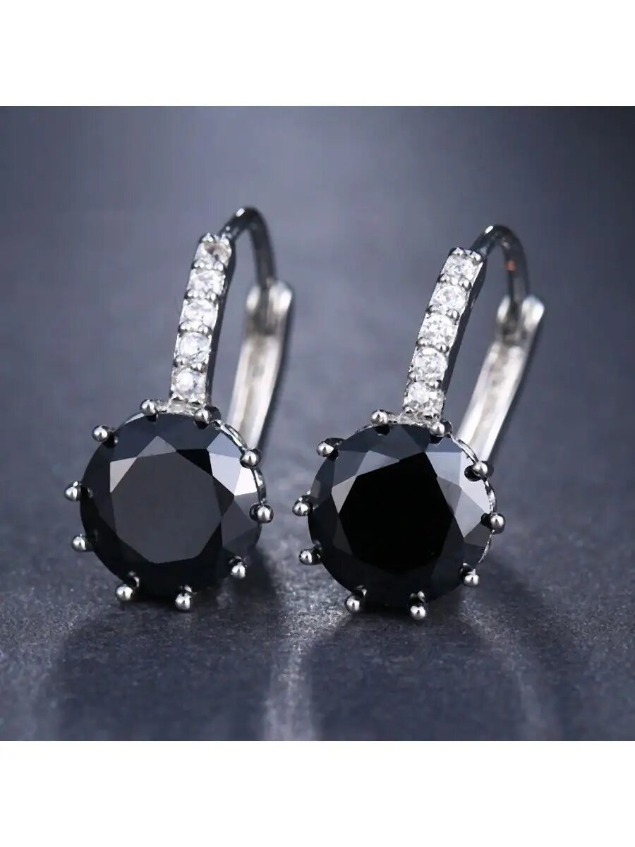 Серьги, фианит