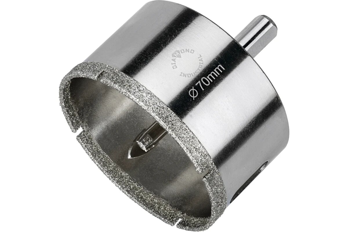 Diamond Industrial DIDCSC070 Алмазная коронка керамогр. и керамик. 70 мм с центр. сверлом