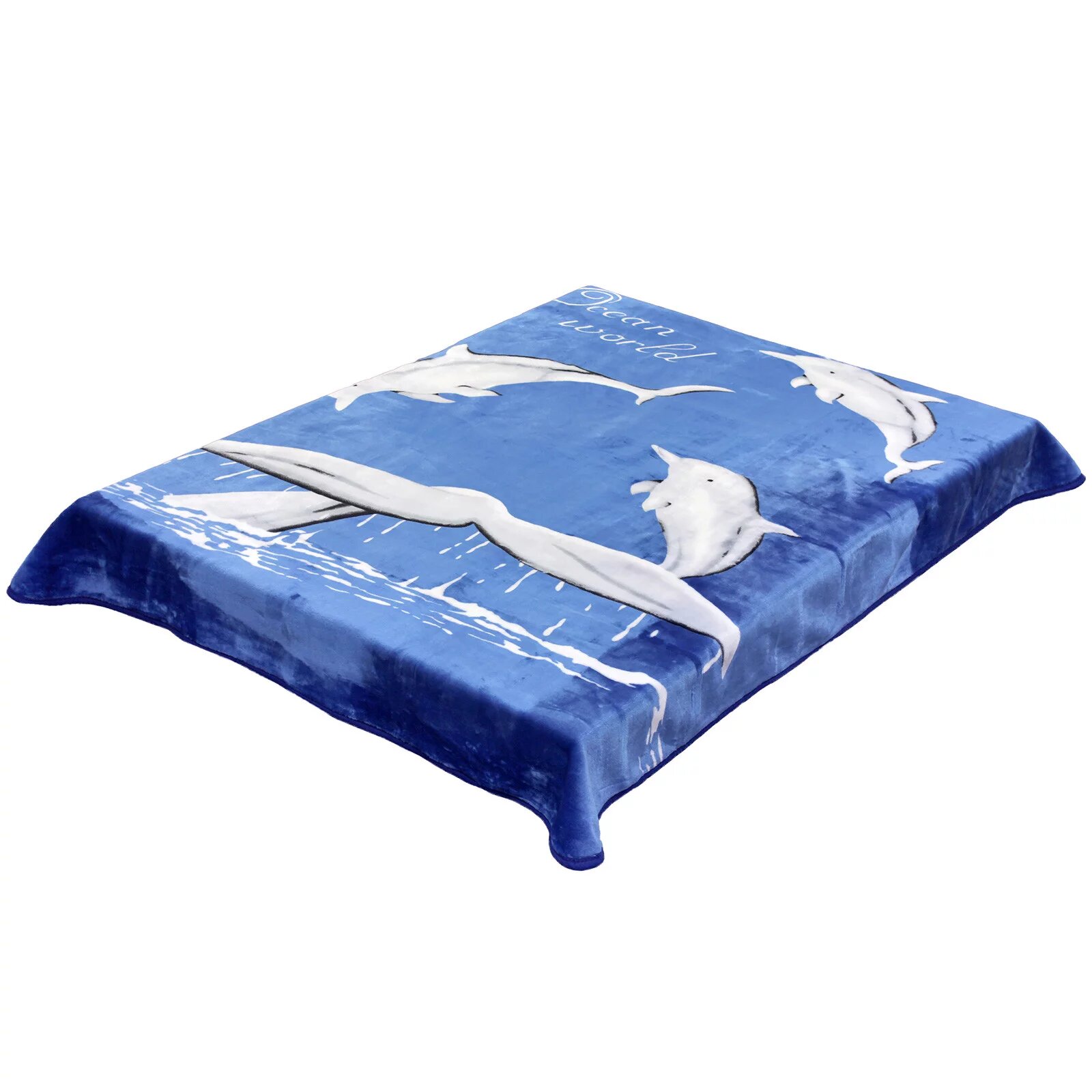 Пледы и покрывала Smoon Плед "Дельфины" синий 160x210 полуторный Смун