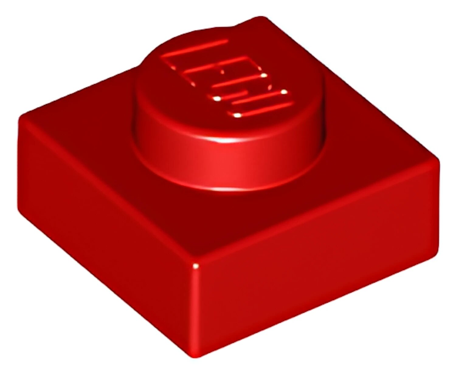 Деталь LEGO Plate 1 x 1 3024 (28554, 30008) Red N