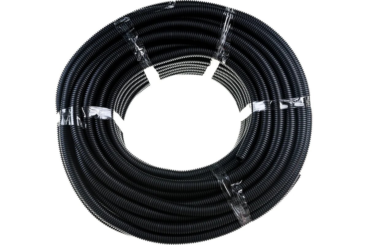 REXANT автомобильная гофрированная труба ППНг d 16,5 мм, разрезная негорючая бухта 50 м