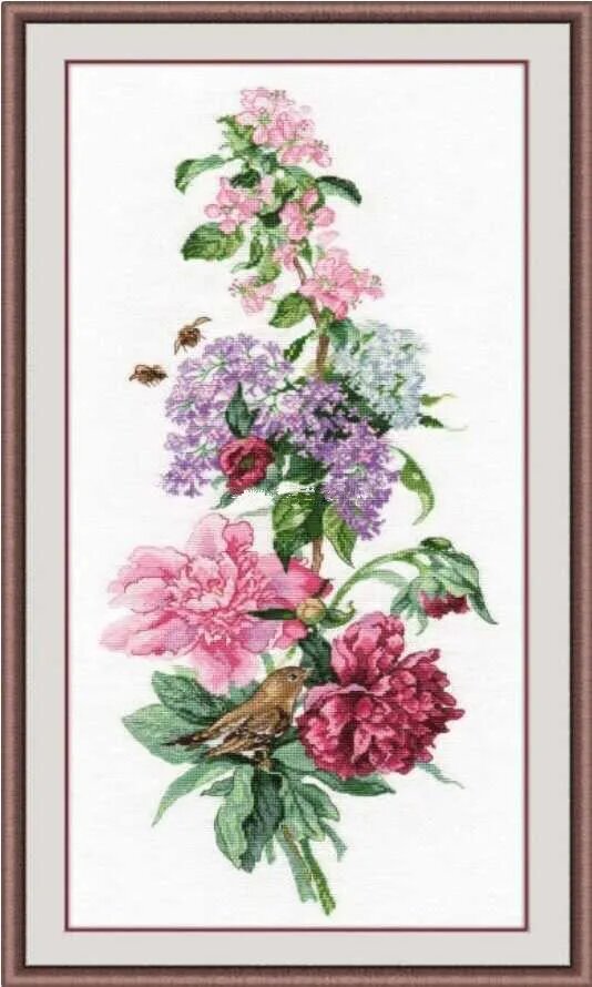 XIUSPRING набор для вышивки крестом 100% хлопок картины Сиреневый, Oven1000, 18ct white