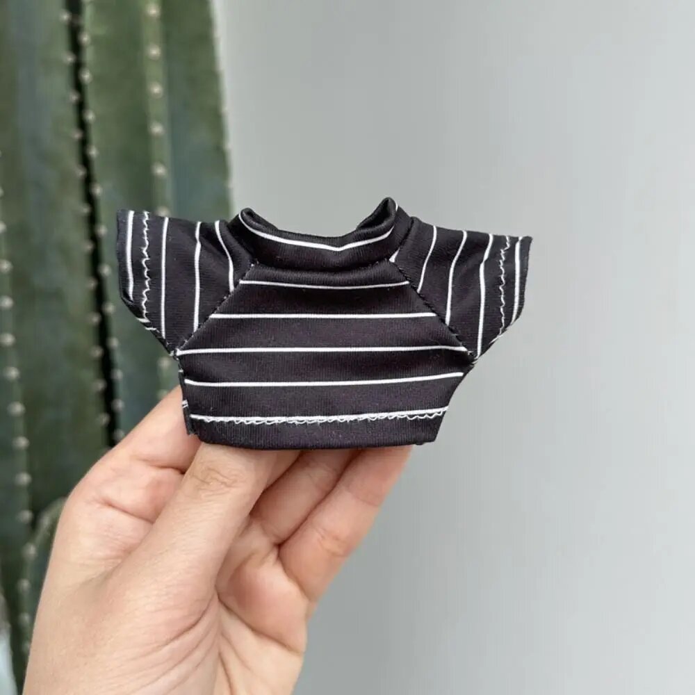 Хлопковая футболка для куклы 15 см Black