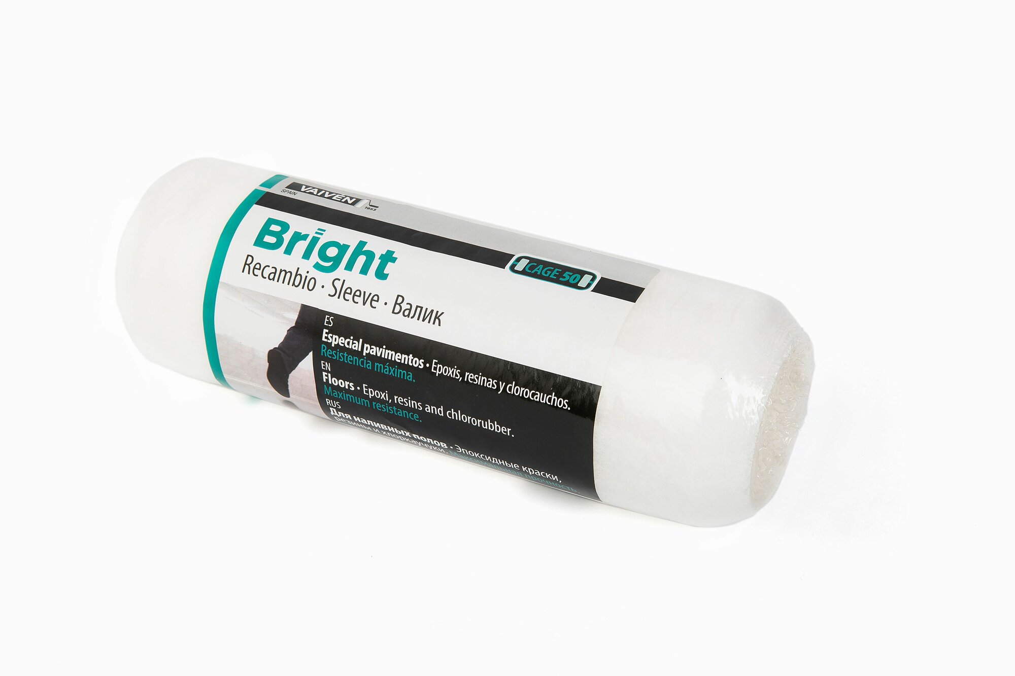 Валик Vaiven Bright Bright, для наливных полов и эпоксидных красок, диаметр 50мм