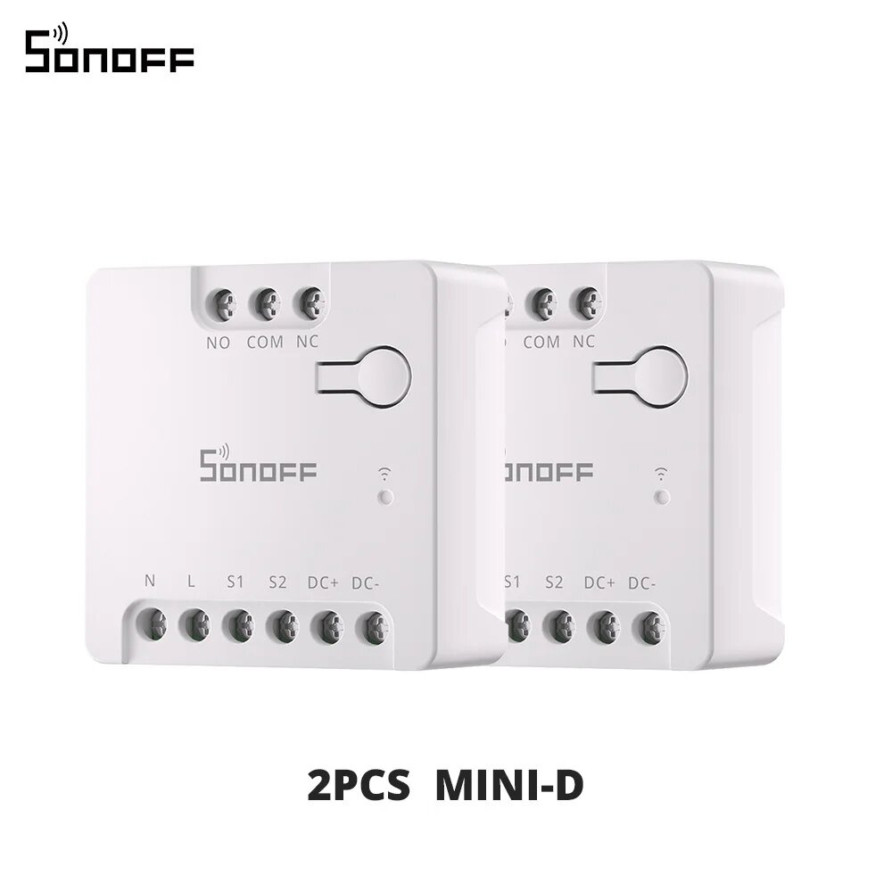 SONOFF MINI-D, 2шт, белый
