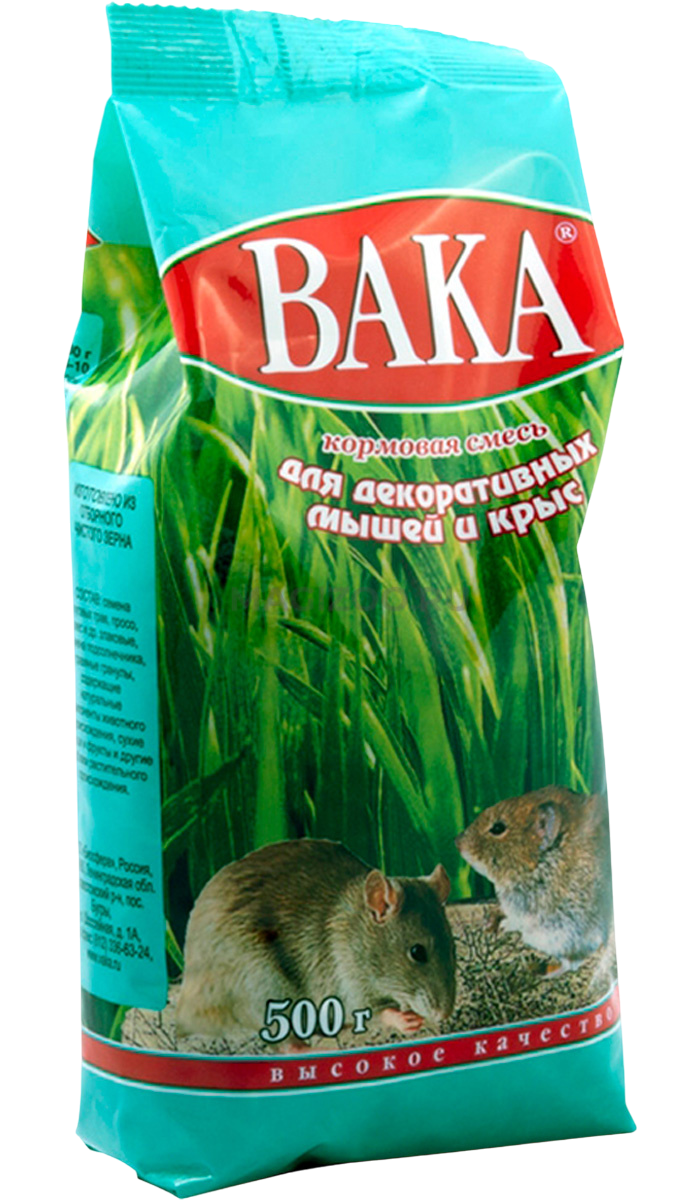 Корм Вака полнорационный для декоративных крыс и мышей (500 г)