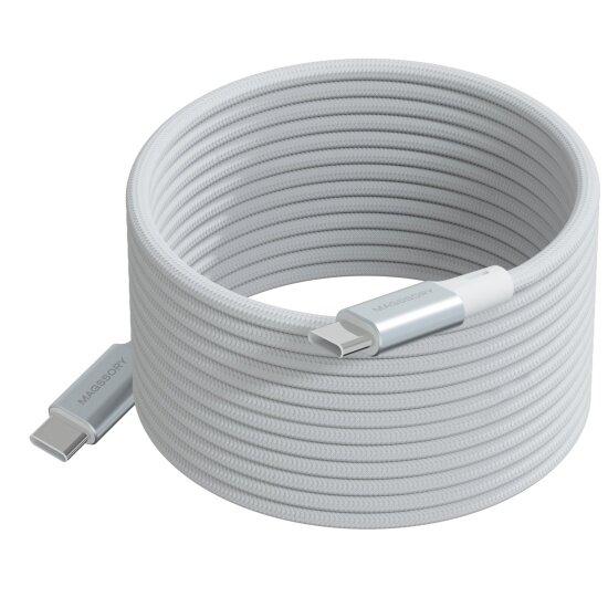 Кабель Magssory Link Magnetic, USB-C - USB-C, 240Вт, 2.4м, магнитный, белый(CBL021w)