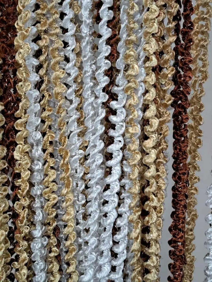 Кисея нитяные шторы с люрексом спираль 300*300