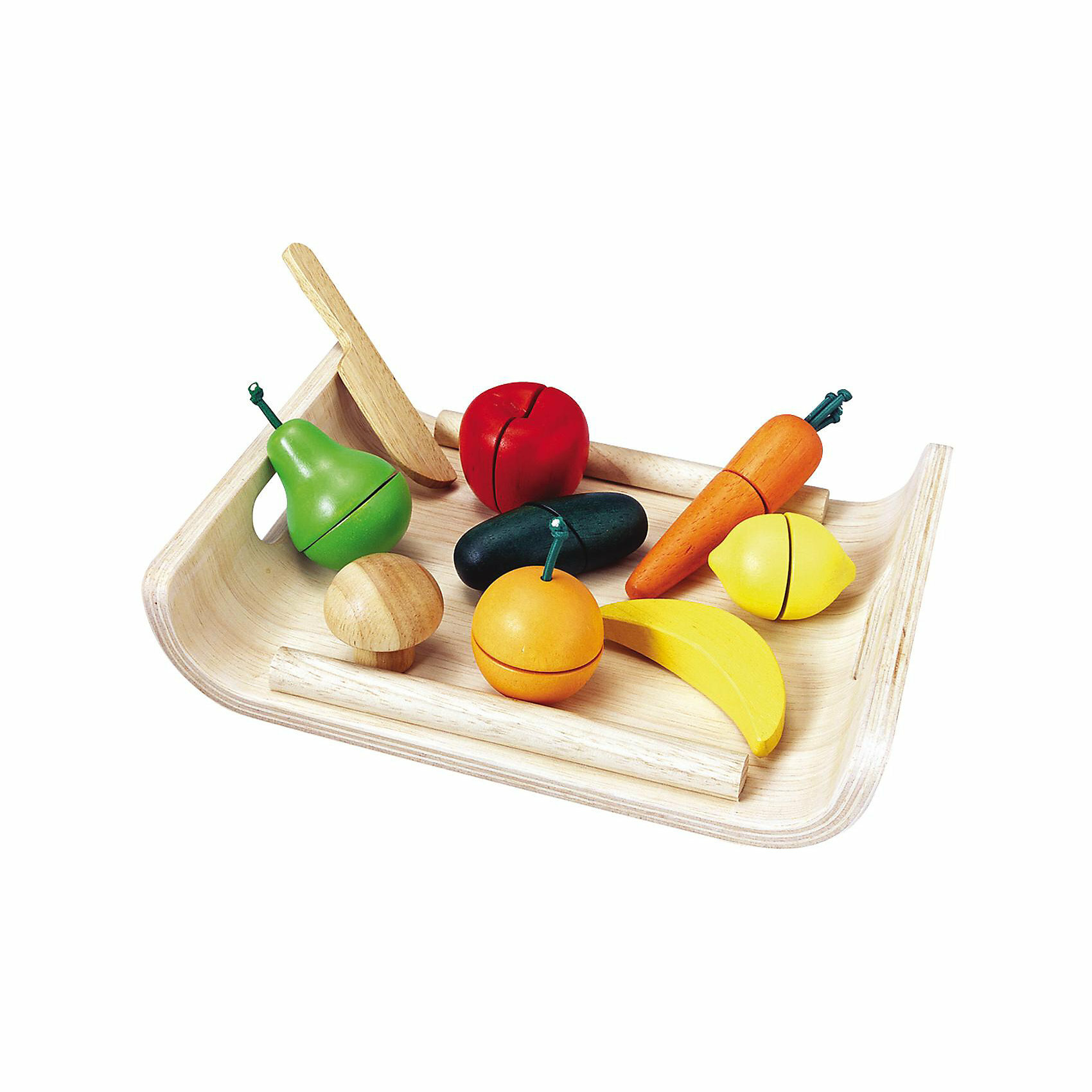 Деревянный набор Plan Toys Фрукты и овощи, серия KITCHEN, 3416