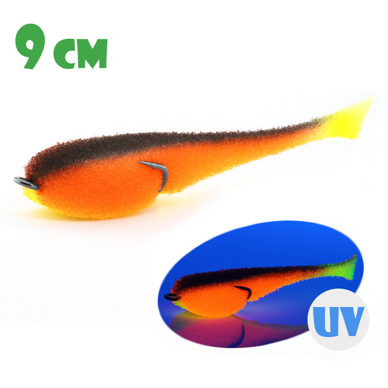 Поролоновая Рыбка Мормыш с Открытым Двойником 9cm #20 (3 шт.)