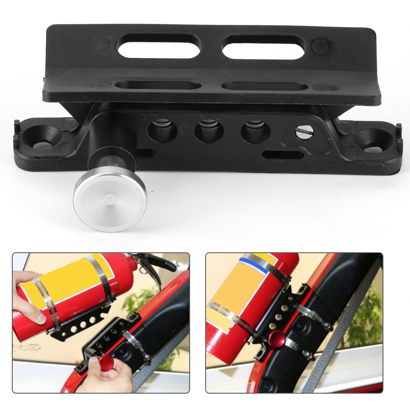 Кронштейн для крепления огнетушителя, регулируемый, для Jeep Wrangler Sport/JK/SaharaSilver