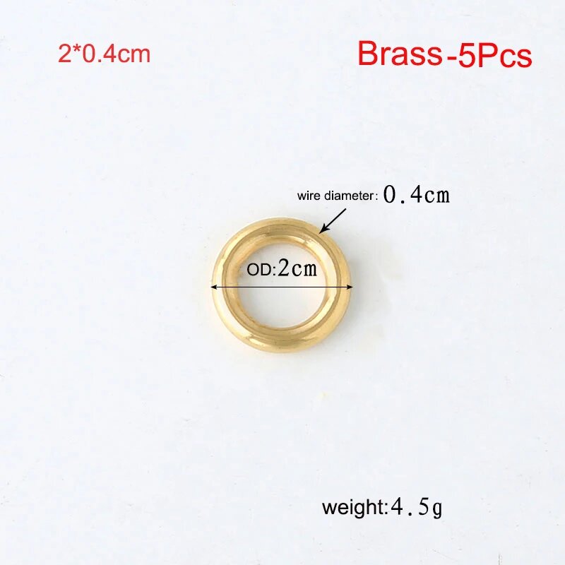 Латунные круглые кольца 20-60 мм 20x4mm-Brass