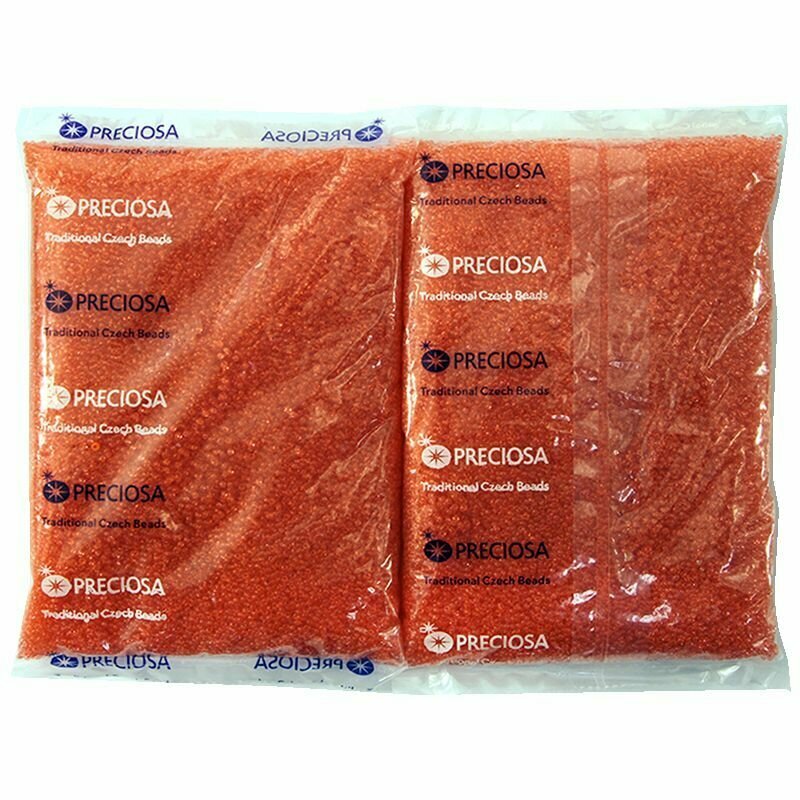 Бисер PRECIOSA "Ornela", №10, цвет 01191, Красный, 2 пакета по 500 г