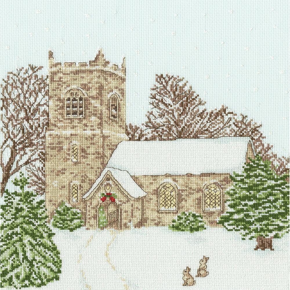 Набор для вышивания Bothy Threads "Country Church", канва, мулине