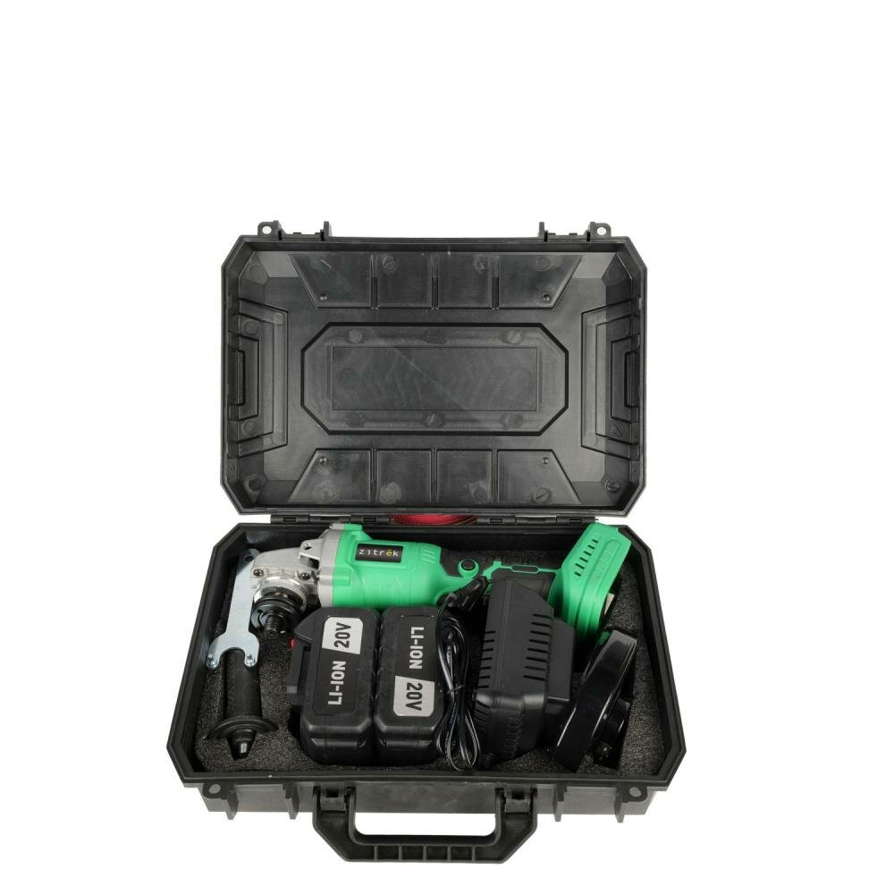 Углошлифовальная машина аккумуляторная Zitrek ZKAG20-125 PRO 125мм 20B 2х4Aч кейс 083-1079