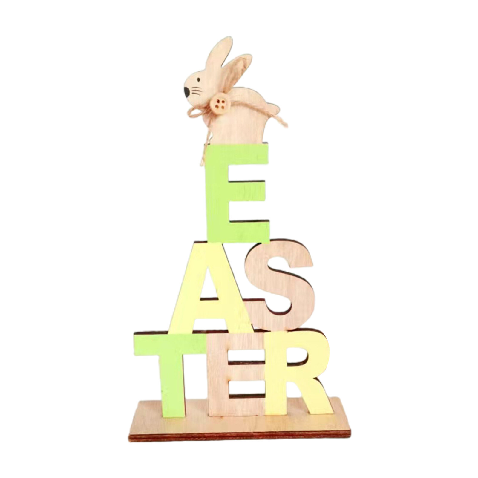 Пасхальный Деревянный Орнамент Штабелируемые Буквы Кролик Деревянные Художественные Поделки Орнамент