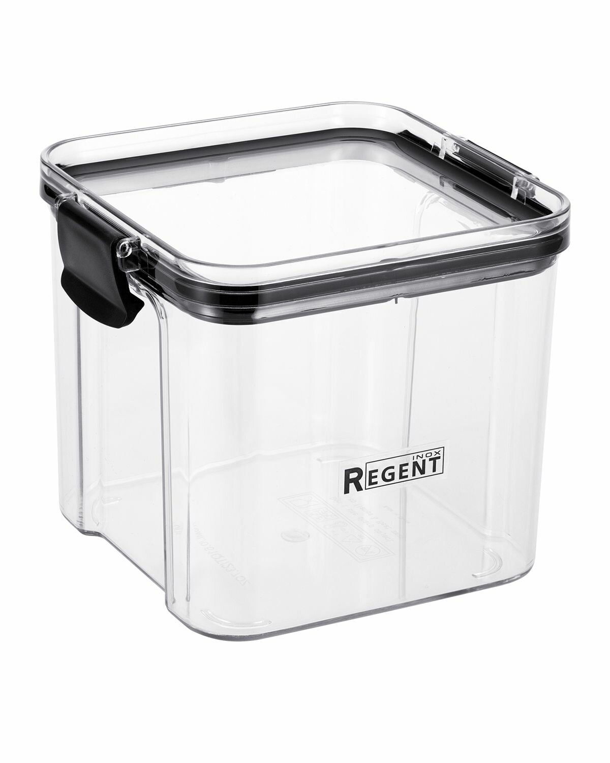 Прозрачный контейнер пластиковый герметичный, крышка с защелками, банка органайзер на кухню для хранения сыпучих продуктов, круп и еды, большой емкости лоток - судок из пищевого пластика