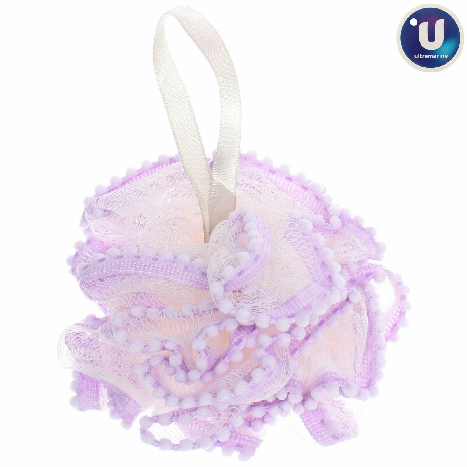 Мочалка Premium для дома нейлоновая "Sefora" цвет сиреневый, d 11 см, 50 г, Zip пакет