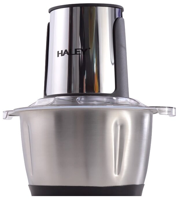 Измельчитель кухонный Haley HY-1228, мощность 500 Вт, объём 2 литра, 2 скорости, кухонный измельчитель из нержавеющей стали, для овощей, фарша, кофе, орехов, портативный, серебристый