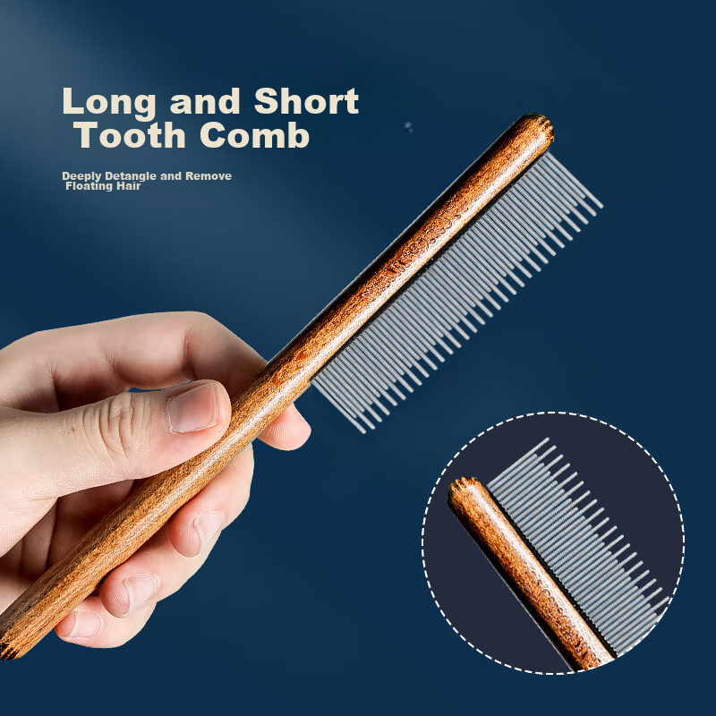 Hanhan Leyuan Cat Comb, Specialized for Grooming, Detangling, And Removing Loose Fur, Fine-Toothed, for Dogs And Cats, Pet Grooming Tool, Long And Short Styles Available