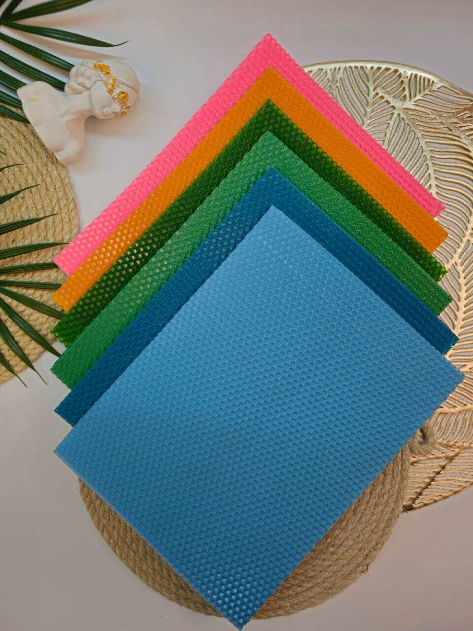 Медовые листы вощины 20х26см. Ассорти