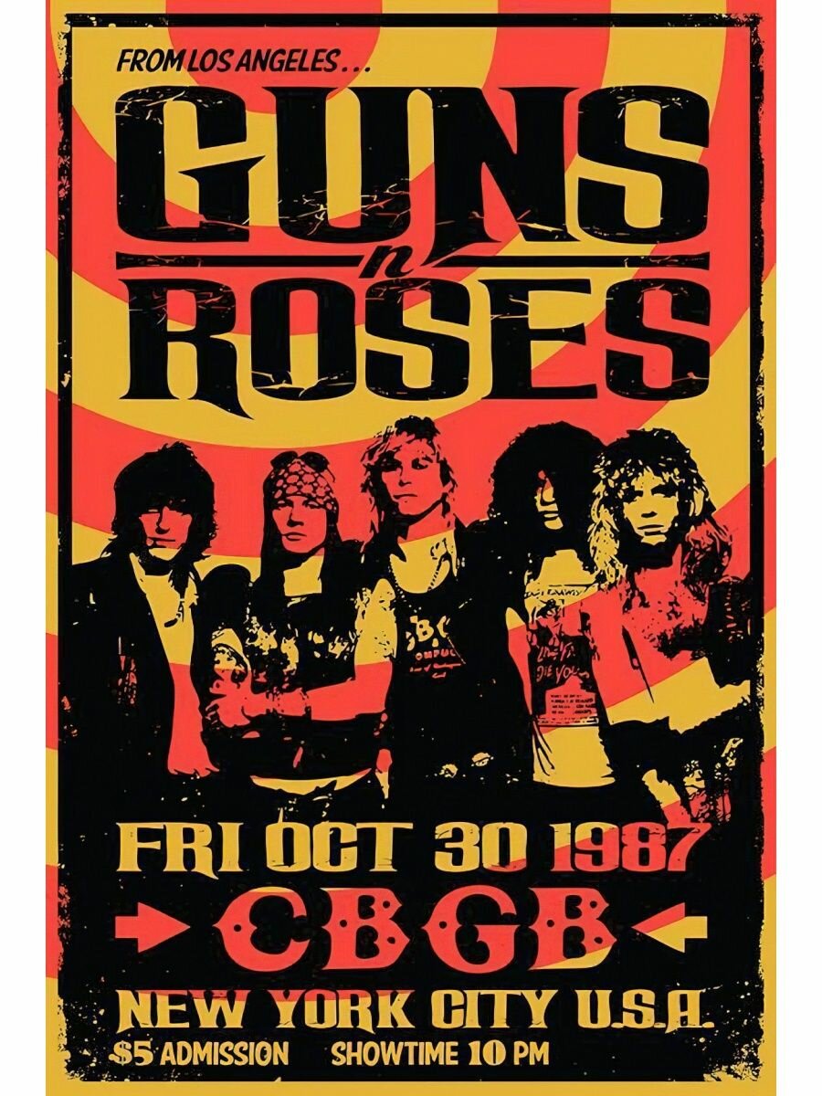 Постер "Группа Guns N' Roses"