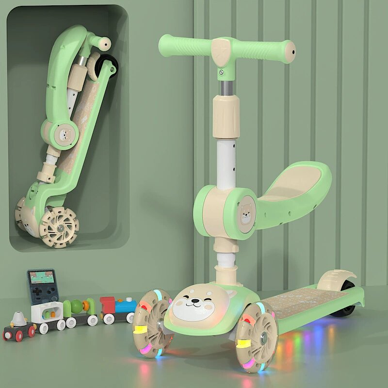 Детский 3-в-1 самокат | Трансформер (беговел/самокат) | Складной