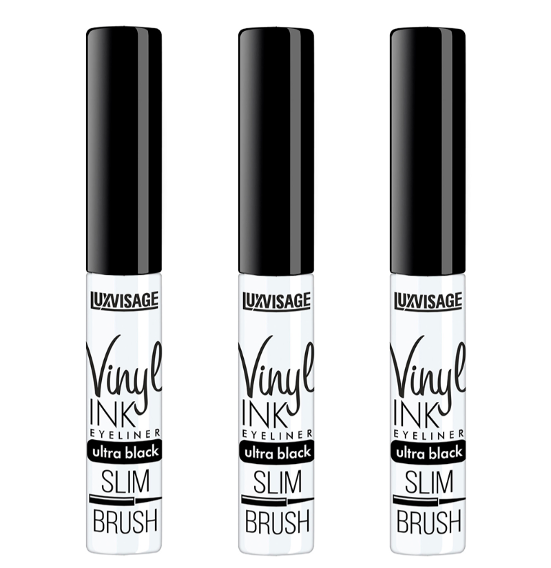 Подводка для глаз Luxvisage Vinil INK, ultra black, 4 г - 3 штуки